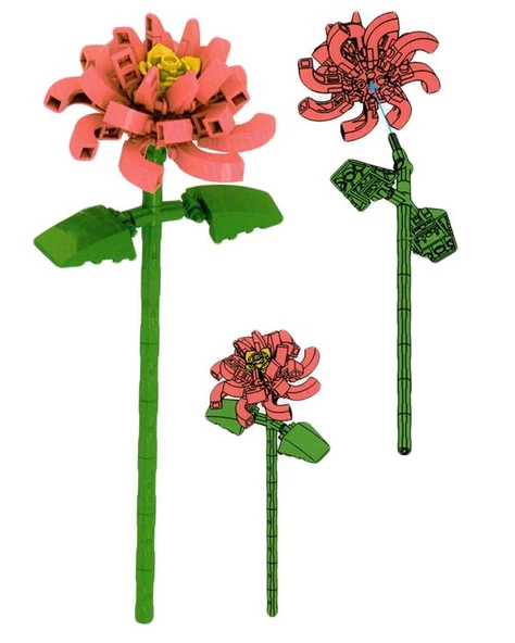 PTTAVM: Ctoys Flower Arrangement Mini Blok Camellia