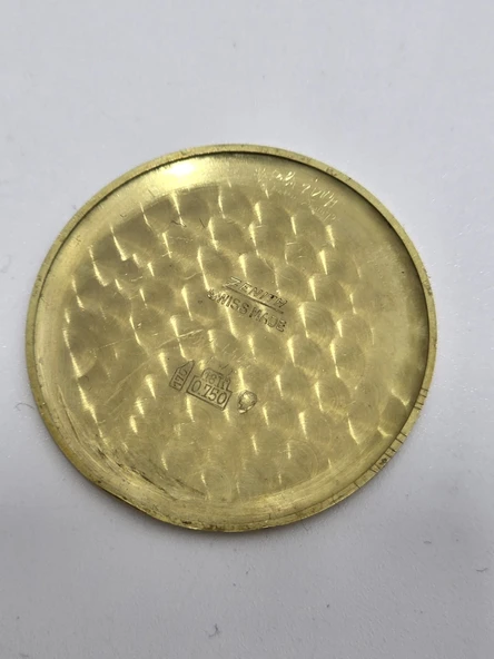 PTTAVM: Zenith 33mm Deri Kordon 18K Altın Erkek Kol Saati 2.El