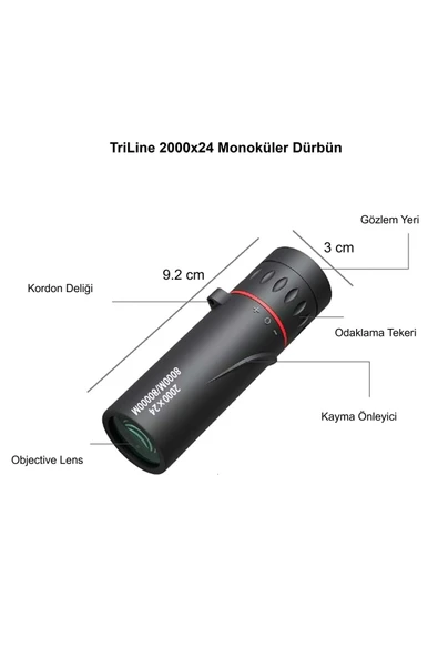 PTTAVM: Plentiful 2000x24 Zoom Monoküler Mini Taşınabilir HD Dürbün Su ...