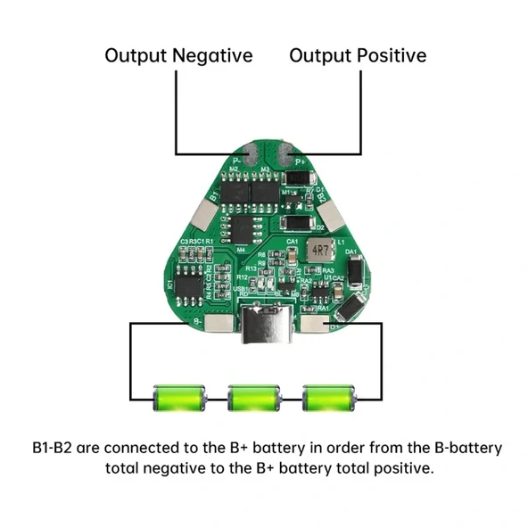 PTTAVM: 3S 20A BMS 12V 18650 Li-ion Type-C Pil Şarj Koruma Devresi