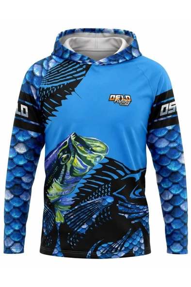 PTTAVM: Oslo Performans Balıkçı T-Shirt Kapüşonlu Fish Scale