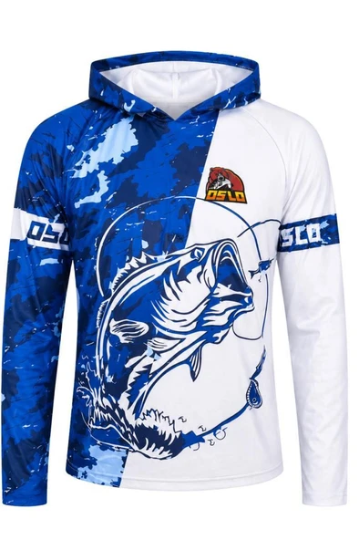 PTTAVM: Oslo Performans Balıkçı T-Shirt Kapüşonlu Blue Bear